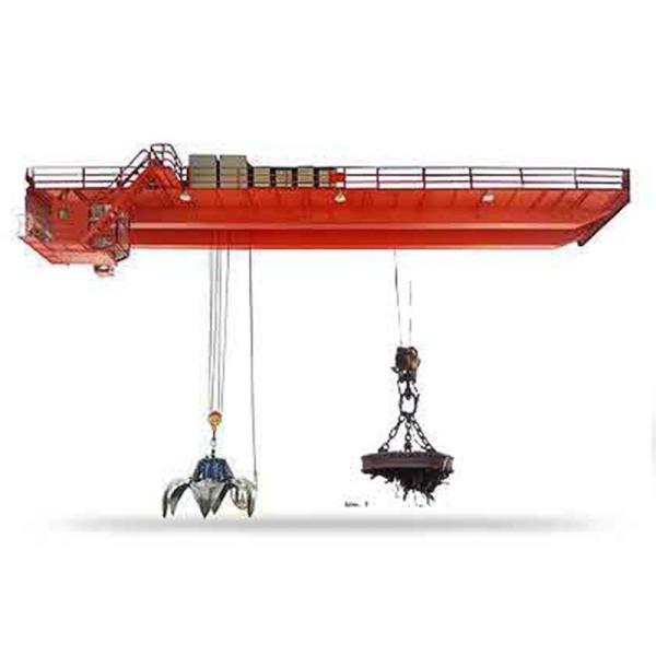 Quality Grab And Magnet Type Double Girder Material Handling Crane With Boxed Bridge Frame for sale