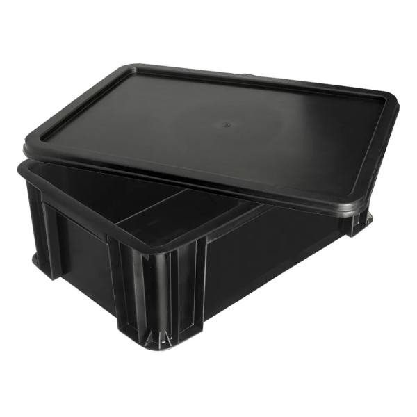 Quality SMT Rack Black PCB Storage ESD Safe Plastic Boxes Bins Glossy Lamination for sale