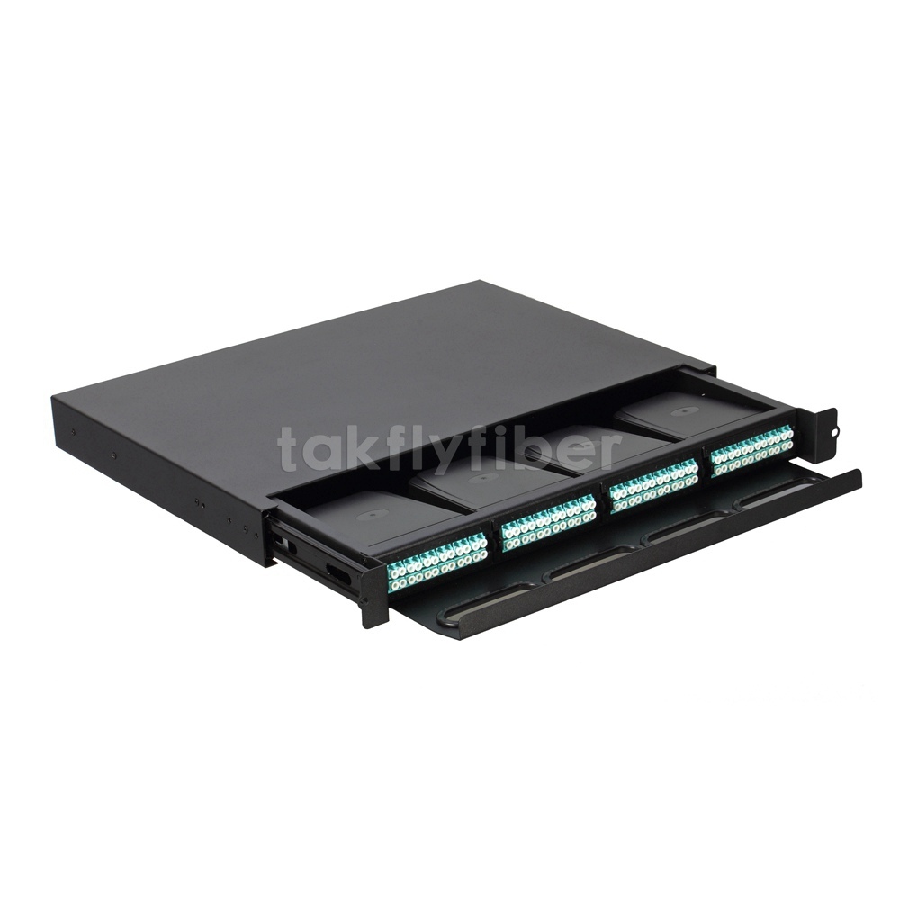 Quality Takfly High-Density Rackmount Patch Panel with Plug-and-Play 12-Fiber MTP/MPO for sale