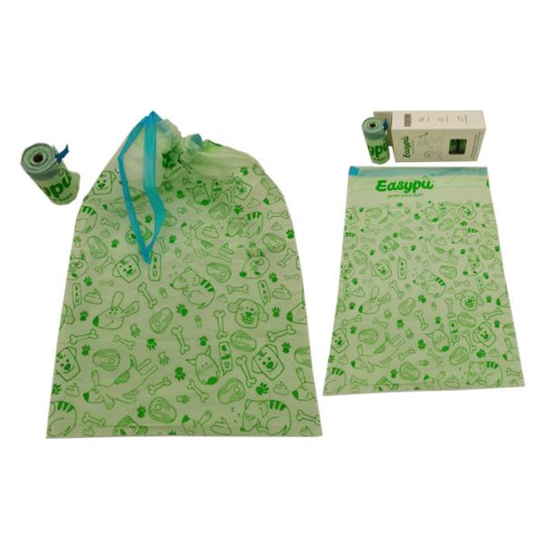 Quality AS4736 Certified Earth Friendly Dog Poop Bags Compostable Drawstring for sale
