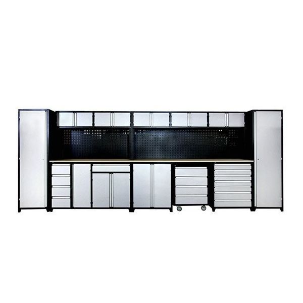 Quality Full Garage Tool Box Drawer Workbench with Customized Stainless Steel Handles for sale