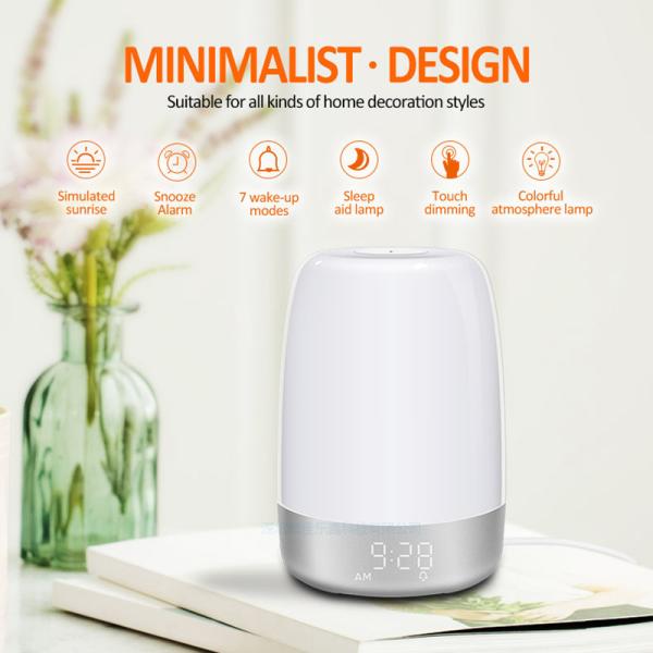 Quality CE AL 05 Ambient Night Light Wake Up Night Light With Alarm Clock for sale