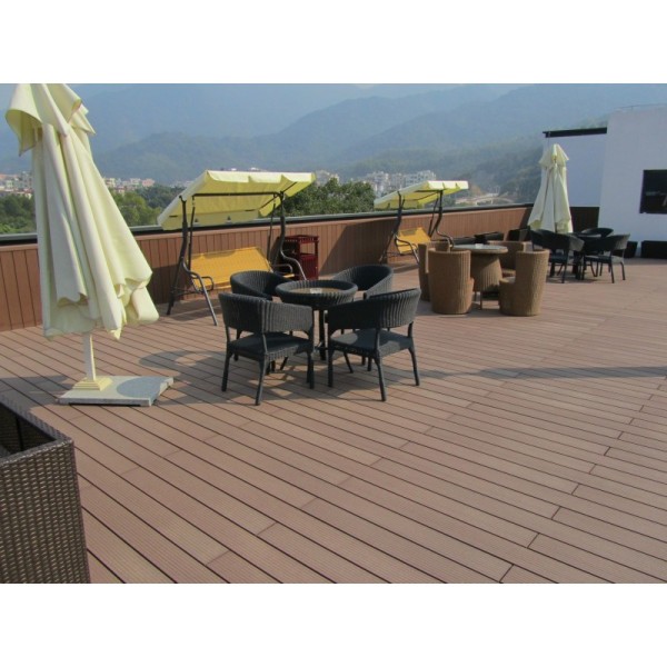 Quality Splinter Free 150 X 25 WPC Composite Decking Wood Plastic Composite Flooring for sale