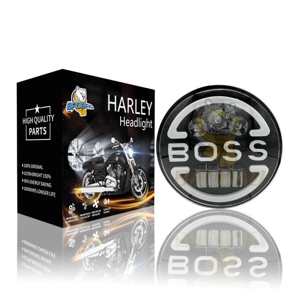 Quality Harley 7 Inch White Circle 40W Available LED Motorcycle Headlight for sale