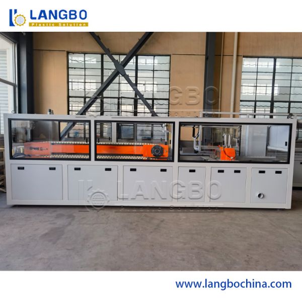 Quality 300mm PVC Profile Extrusion Line With Conical Double Screw Extruder for sale