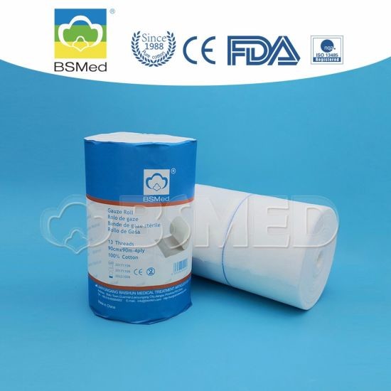 Quality Bleached Gauze Roller Bandage , 100% Raw Cotton Sterile Gauze Roll for sale