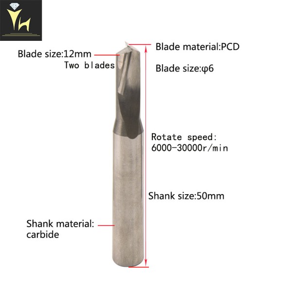Quality Ultra Precision Two Flutes PCD End Milling Tools for sale