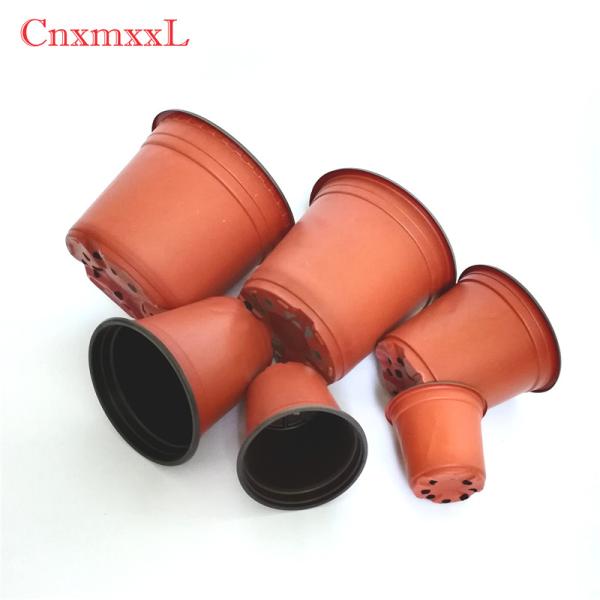Quality 75pcs Flexible Sturdy Plastic Flower Pots HDPE Waterproof 6 Inch Plastic Pots for sale