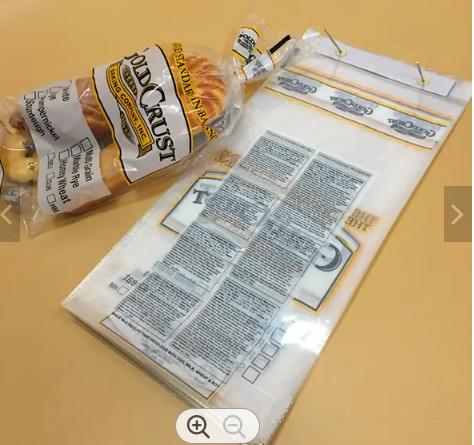 Quality Gravure Printing Wicketed Poly Bags Polythene Bread Packaging Bags ISO for sale
