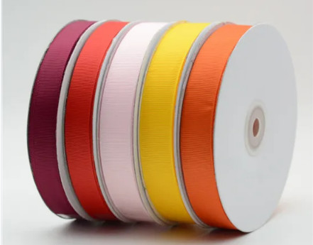 Quality Single Faced 0.6-7.5cm Custom Grosgrain Ribbon For Gift Box Wrapping for sale