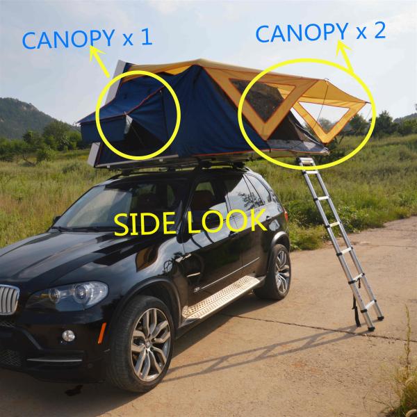 Quality Off Road Soft Shell Roof Top Tent with Skylight and Window Area 2.4 Square for sale