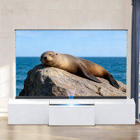 Quality Motorised 100-150inch Laser TV Cabinet with Formaldehyde-Free MDF Board for Home for sale