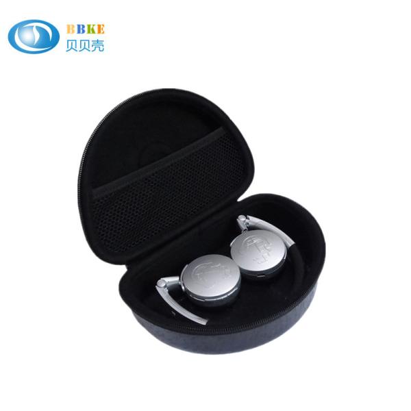 Quality Foldable Headphone Protective Case , Black EVA Foam Earbud Carrying Case for sale