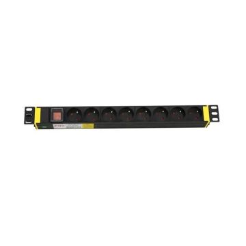 Quality Customized 8 Way PDU Rack Mount Socket With High Flame Retardancy Material for sale