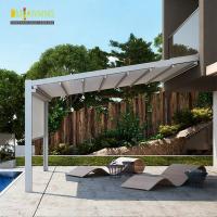 Quality PVC Motorized Louvered Pergola Roof Sunshade Aluminum Patio Covers for sale
