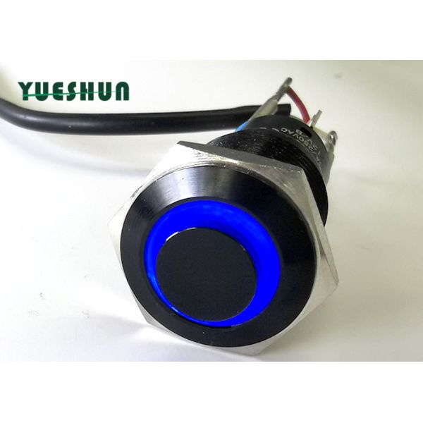 Quality High Head Push Button Switch LED Illuminated , Aluminum Stainless Steel Push for sale