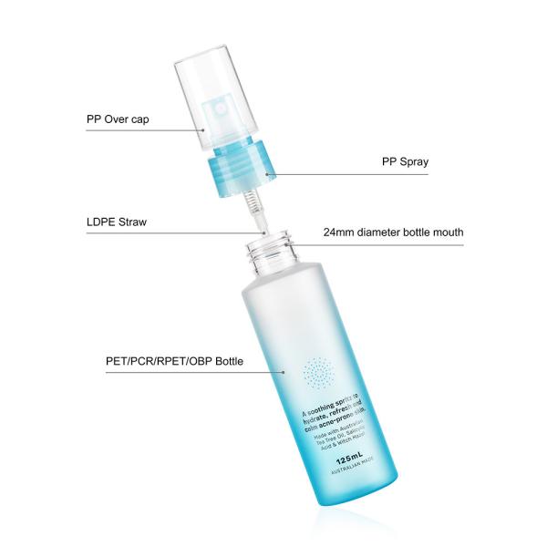 Quality Portable 120ml Plastic Spray Bottles Matte Finish UV Screen Printing for sale