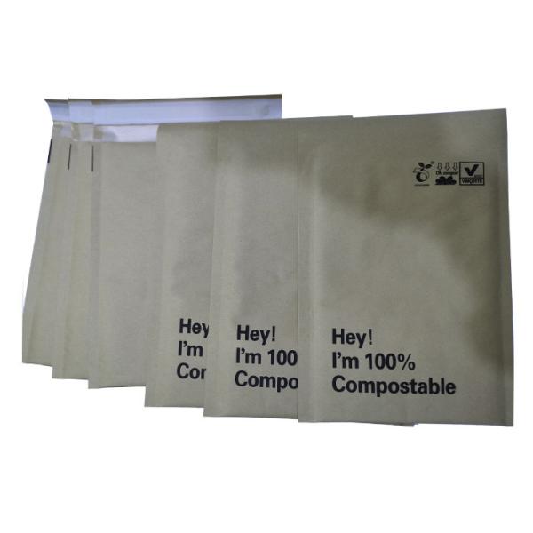 Quality EcoMailer OEM Plastic Free Packaging 100% Biodegradable Kraft Bubble Mailers for sale