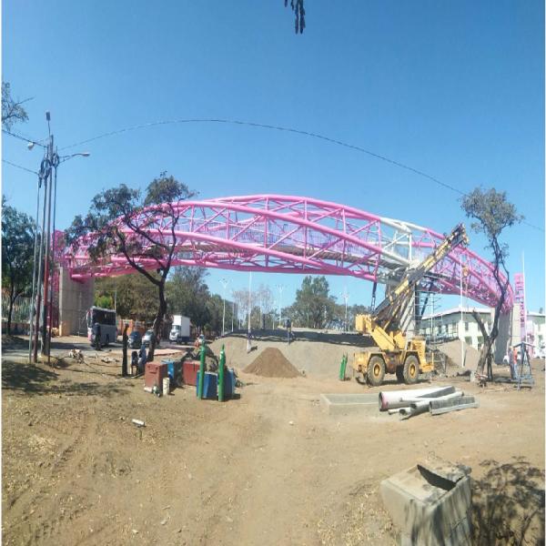 Quality Multi Slope Space Frame Truss Welding Steel Pipe Truss 110m Grey for sale