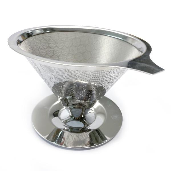 Quality Brew 60g Liner Stainless Steel Mesh Coffee Filter Reusable Drip 145mm for sale