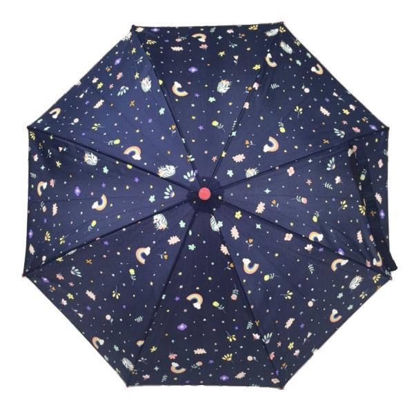 Quality Rainbow Kids Umbrella Long Handle Safe and Easy to Open for Kindergarten for sale