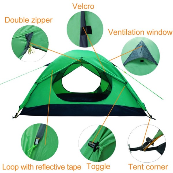 Quality Ultralight 5.6 Lbs Nylon SGS Outdoor Camping Tent for sale