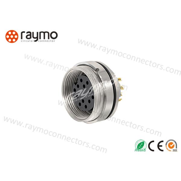 Quality 16 Mm 8 Pins Threaded Cable Connectors HEG EGG HGG Mechanical Color Coding for sale
