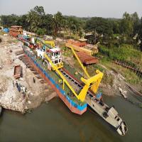 Quality Diesel Engine Sand Cutter Suction Dredger for River Mud Dredging Depth 0.5 Meter for sale