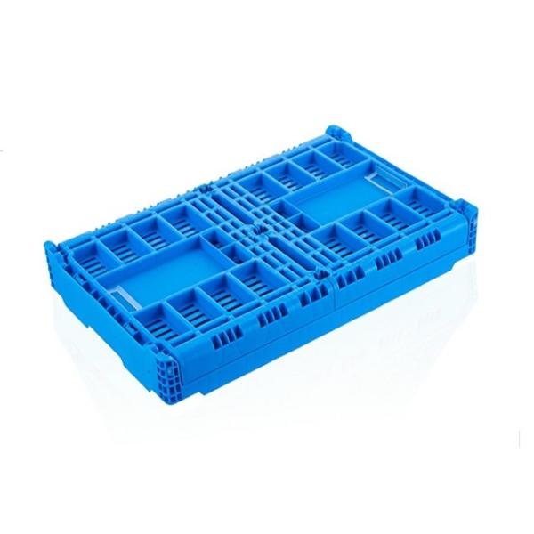 Quality Blue Collapsible Stackable Crates Vegetable Transporation Storage for sale