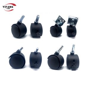Quality Mould Injection Flower Pot Wheels No Brake Pulley Swivel Caster Wheels for sale