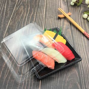 Quality Stackable Disposable Square PS Plastic Sandwich Platters for sale