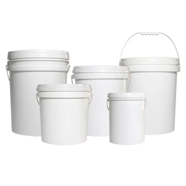 Quality Round Latex Canister Fluid Plastic Paint Bucket With Lid For Multi Purpose for sale