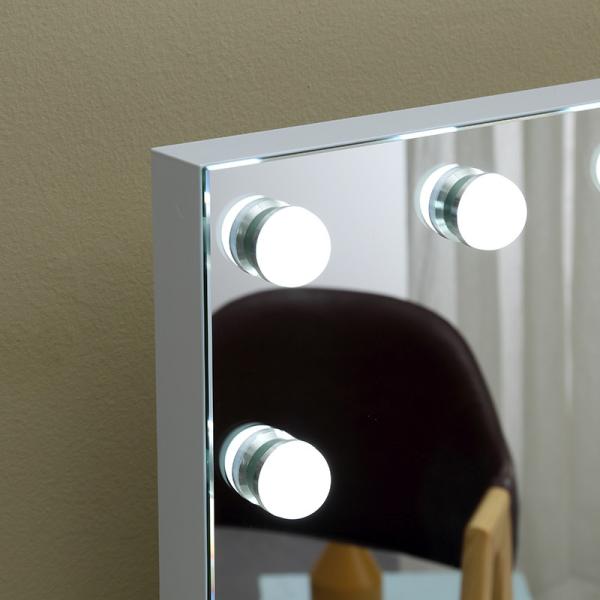 Quality Small LED Bulbs Makeup Mirror With Lights Luxury Tabletop Led Bathroom Vanity for sale
