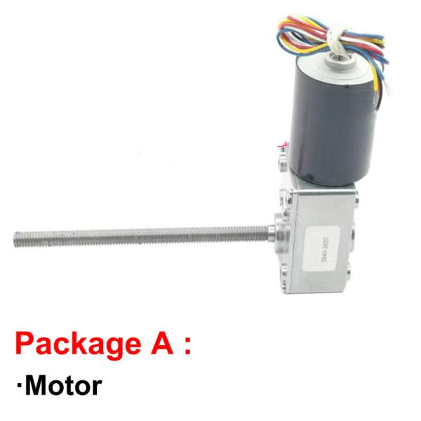Quality Long Shaft M8 116mm brushless worm gear motor 12V 24V 470rpm for sale