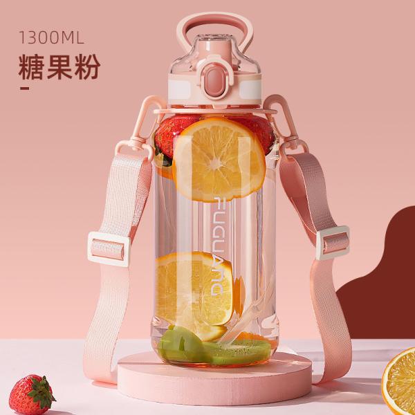 Quality 900ml 1300ml Water Bottle Large Capacity Men Portable Tritan Plastic Clear Water for sale