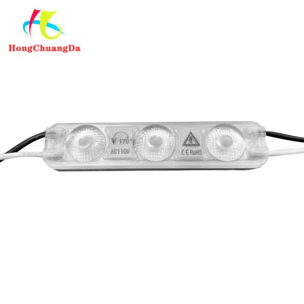 Quality AC110V LED Injection Module 2W 2835 3 Light Lens led module For Channel Letter for sale