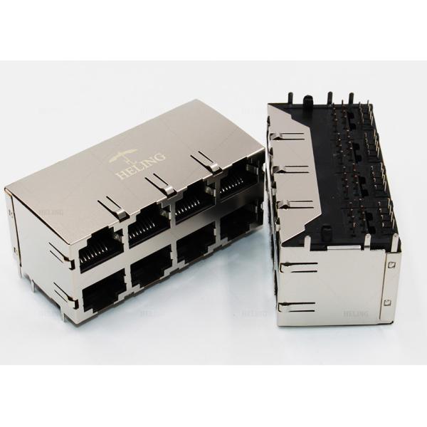 Quality Tab Up Female Lan SMT Connector , Low Profile RJ45 Waterproof Connector for sale
