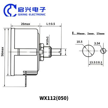 Quality WX112 WX050 5W Single Turn Wire Wound Potentiometer Adjustable Resistance 100R for sale