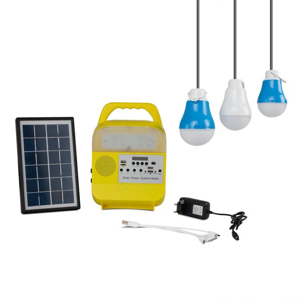 Quality CE MSDS IEC Plastic Solar Home Lighting System With Power Bank for sale