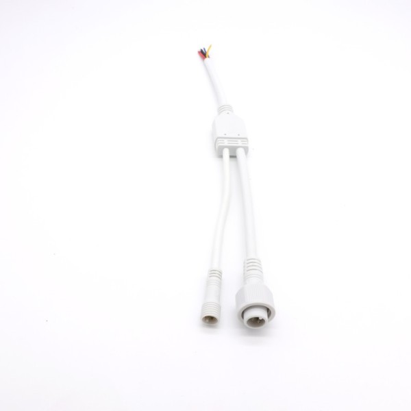 Quality White PVC Waterproof Y Connector IP68 M12  250V CCC Certified for sale