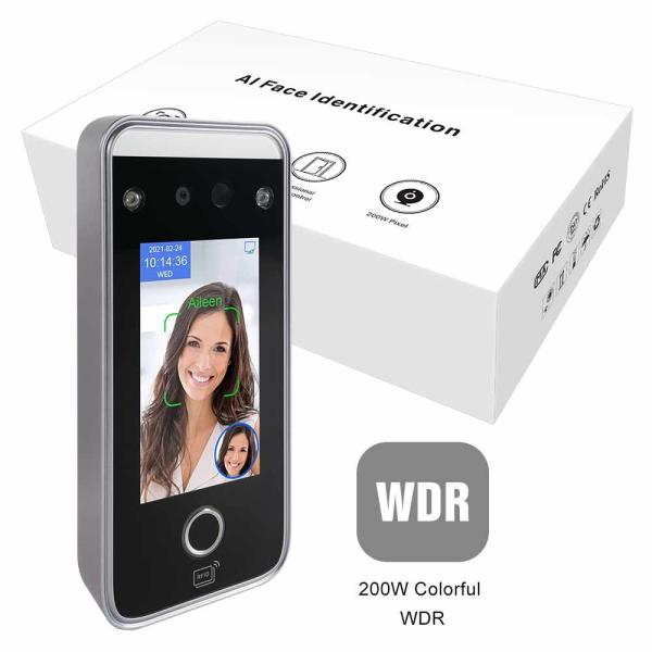 Quality TCP WDR Fingerprint Attendance Machine Time Recording 2.5m Detection for sale