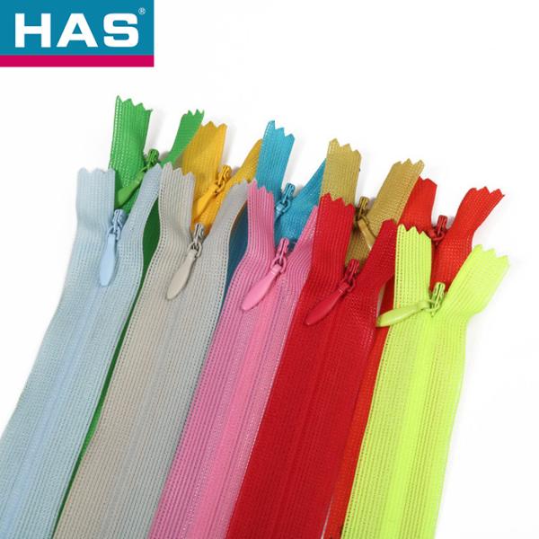 Quality Colorful Reversible Invisible Zipper Hidden Teeth 3# Nylon Zipper for Garments for sale