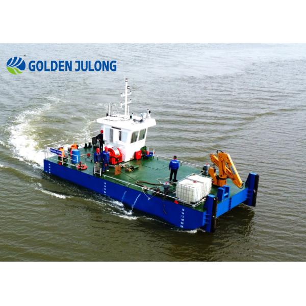 Quality Hydraulic Multi Cat Work Boat for Dredger Working Speed 8-10 knots 2 Pieces for sale