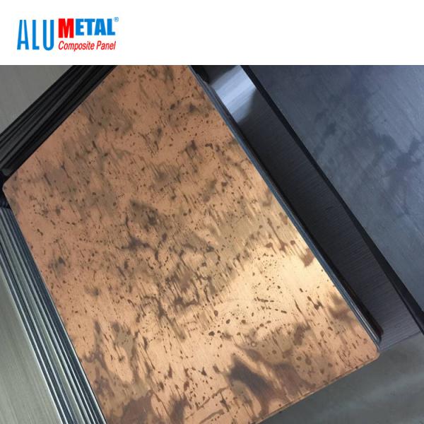 Quality 4mm Copper Metal Composite Panel Sheet Aluminium Indoor 1000mm for sale