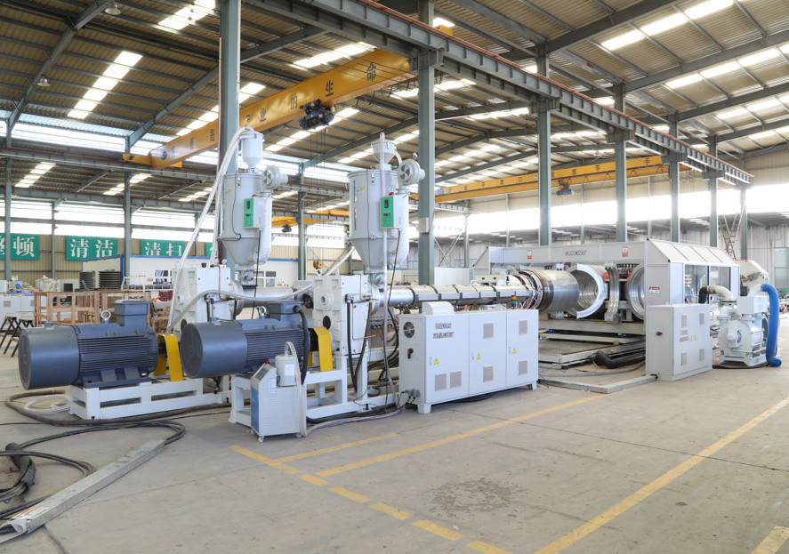 Quality Water Cooling Corrugated Pipe Machinery High Speed Drainge PE Pipe Production for sale