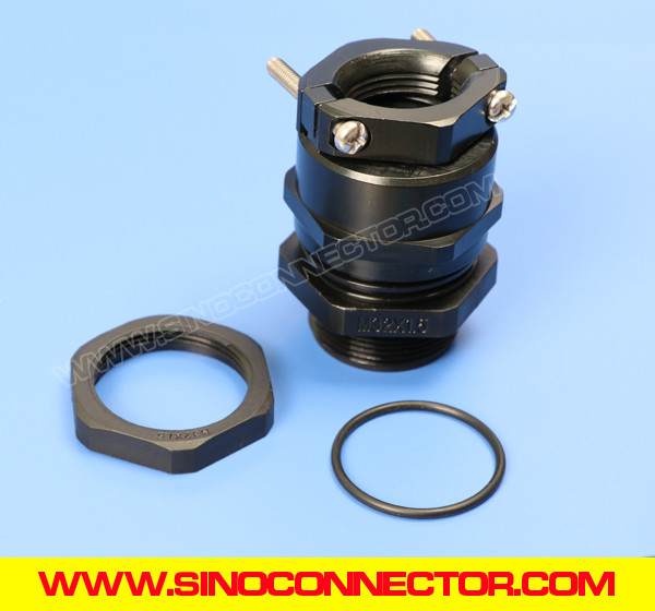 Plastic (Nylon) Cable Gland with Strain Relief Clamp / Polyamide Cable Gland with Pull Relief Clamp