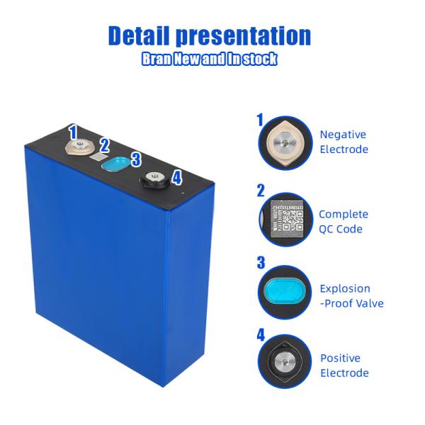 Quality Grade A Prismatic LFP Lifepo4 280ah 12v 24v 48v Off Grid Solar Battery Cell 3 for sale