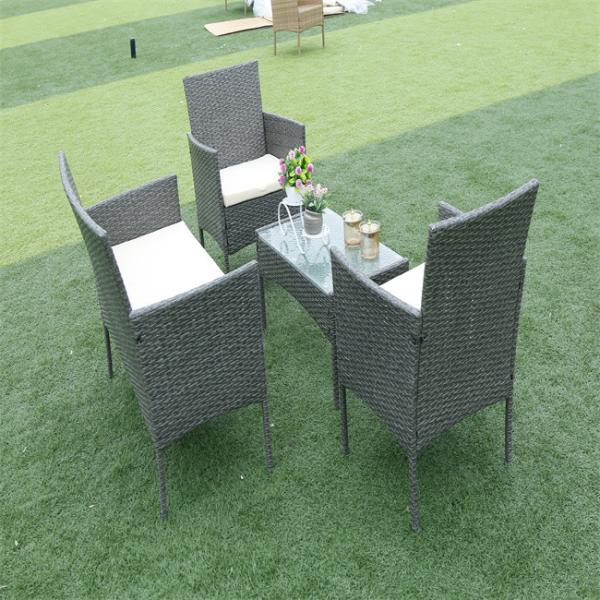 Quality Garden Wicker Table And Chairs Plastic Wicker Sofa Set Rattan Patio Leisure for sale