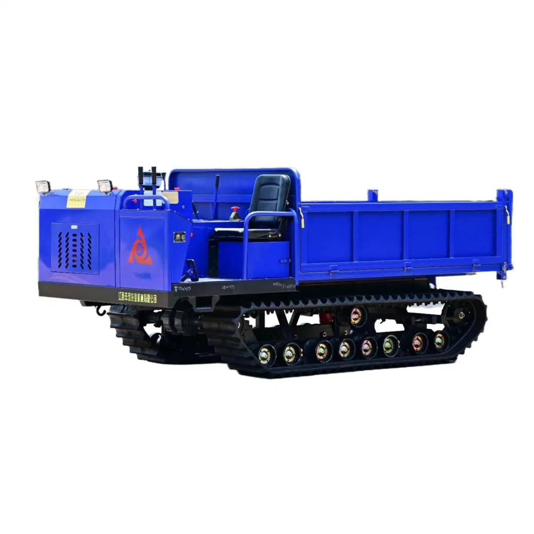 High Performance Crawler Dumper GF5000d 5 Tons Self-Loading Capacity Self-Propelled Side Dumping Style 37kw/3200r/Min Engine Power Used for Oil Palm Plantation