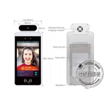 Quality 8" EU Health Code Scanner Facial Recognition Thermometer Body Temperature for sale